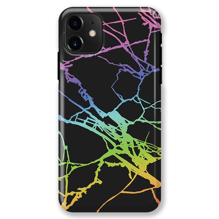 iPhone 11 Case - - Cool Black Marble Holo - Casebus