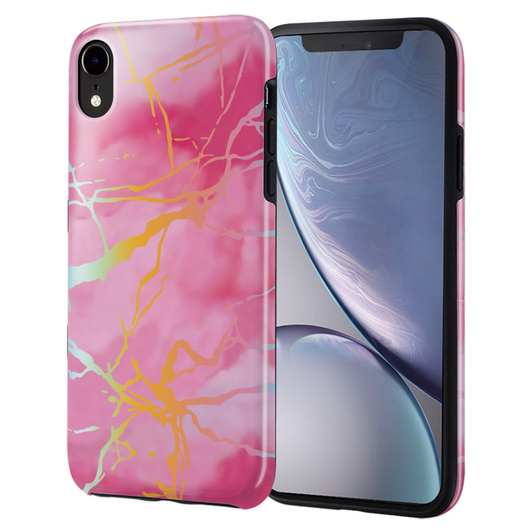 Iphone Xr Case Cute Pink Marble Holo Casebus