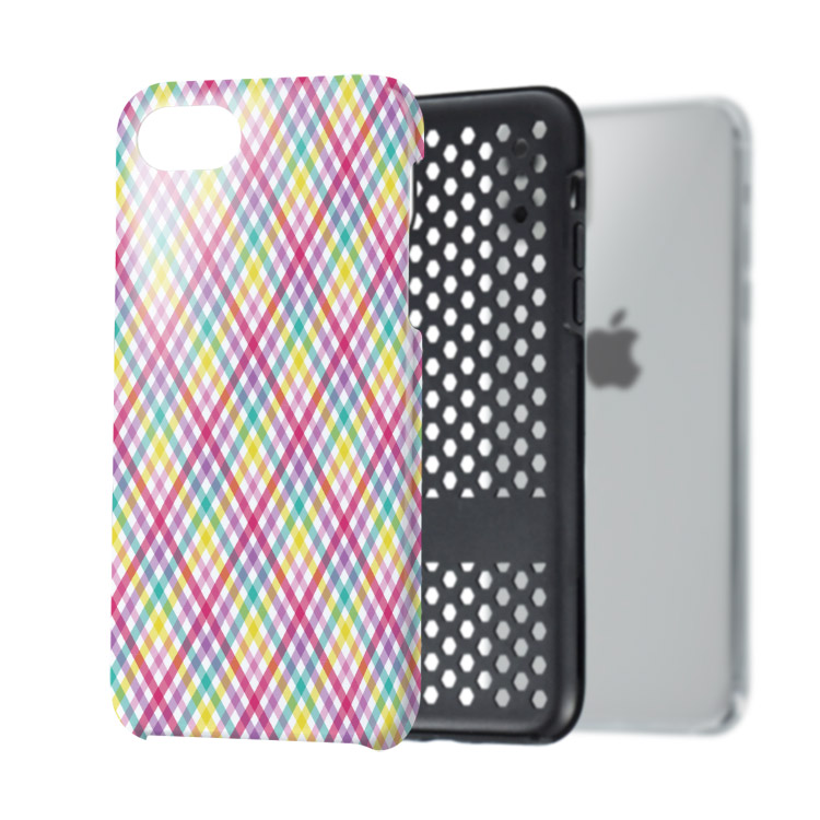 iPhone SE 2022/2020 Case - - Slanted Plaid - Casebus