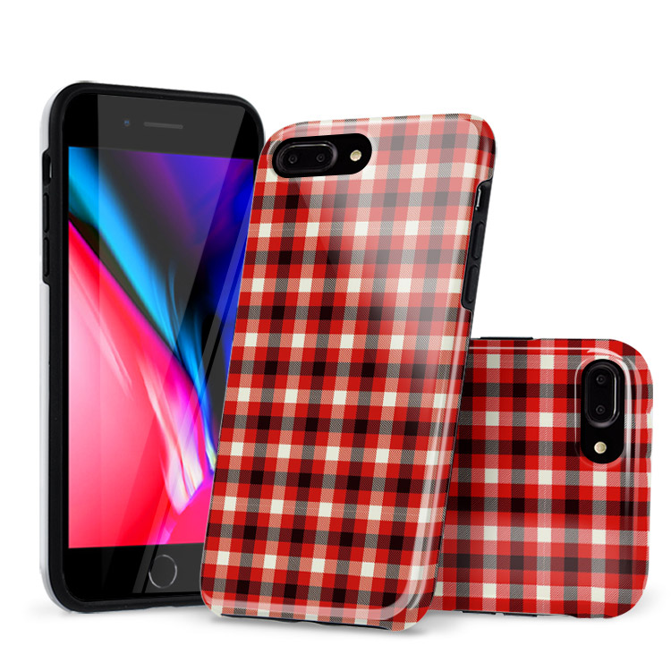 iPhone 8 Plus / 7 Plus Case - - Red Plaid - Casebus