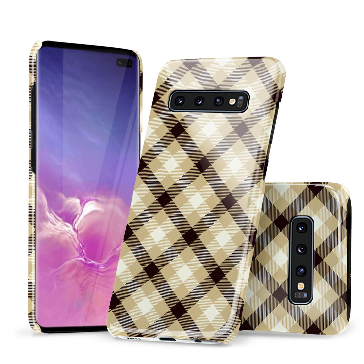 Samsung Galaxy S10 Plus Case - Slanted Plaid | Earthy Phone Case - Casebus
