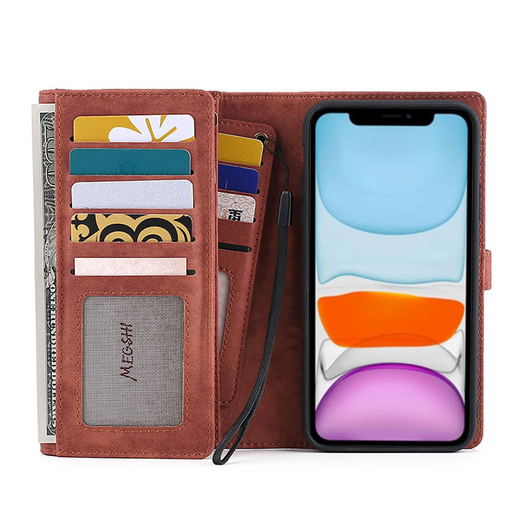 Casebus - 2 in 1 Detachable Magnetic Wallet Phone Case - 9 Card Slots ...