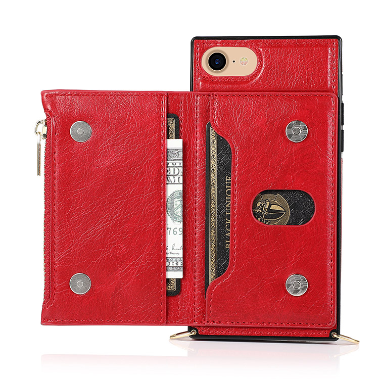 iPhone SE 2020 Case - Casebus - Classic Square Crossbody Wallet Phone ...