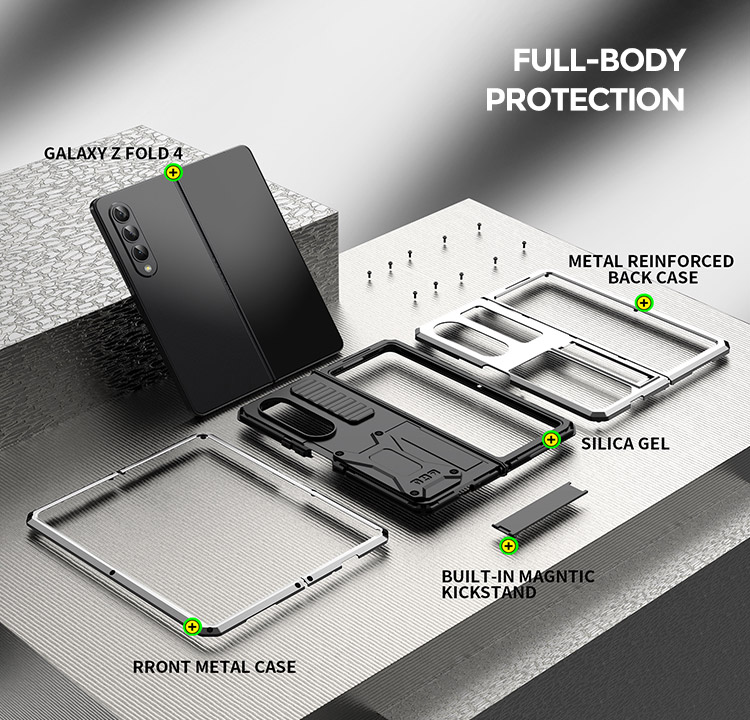 Samsung Galaxy Z Fold 4 Case - Heavy Duty Metal Phone Case - Casebus ...
