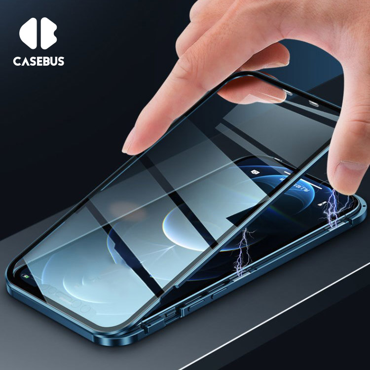 Casebus - Double Sided HD Clear Magnetic Phone Case with Safety Lock ...
