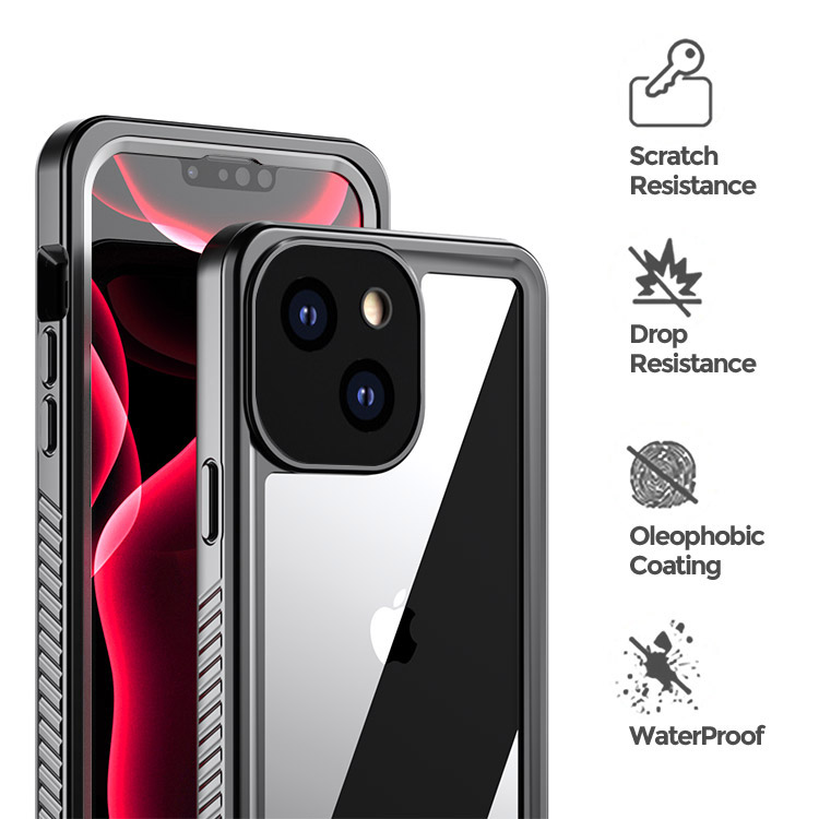 iPhone 15 Case - Clear Full Body Protection Waterproof Heavy Duty Phone ...